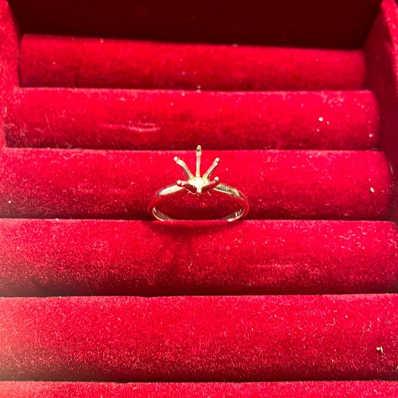 Jewelry | 14k White Gold Six Prong Solitaire Engagement Ring Setting ...